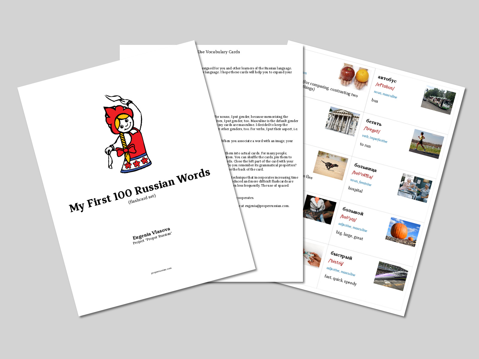 My First 100 Russian Words Flashcards Bundle HAXYR3