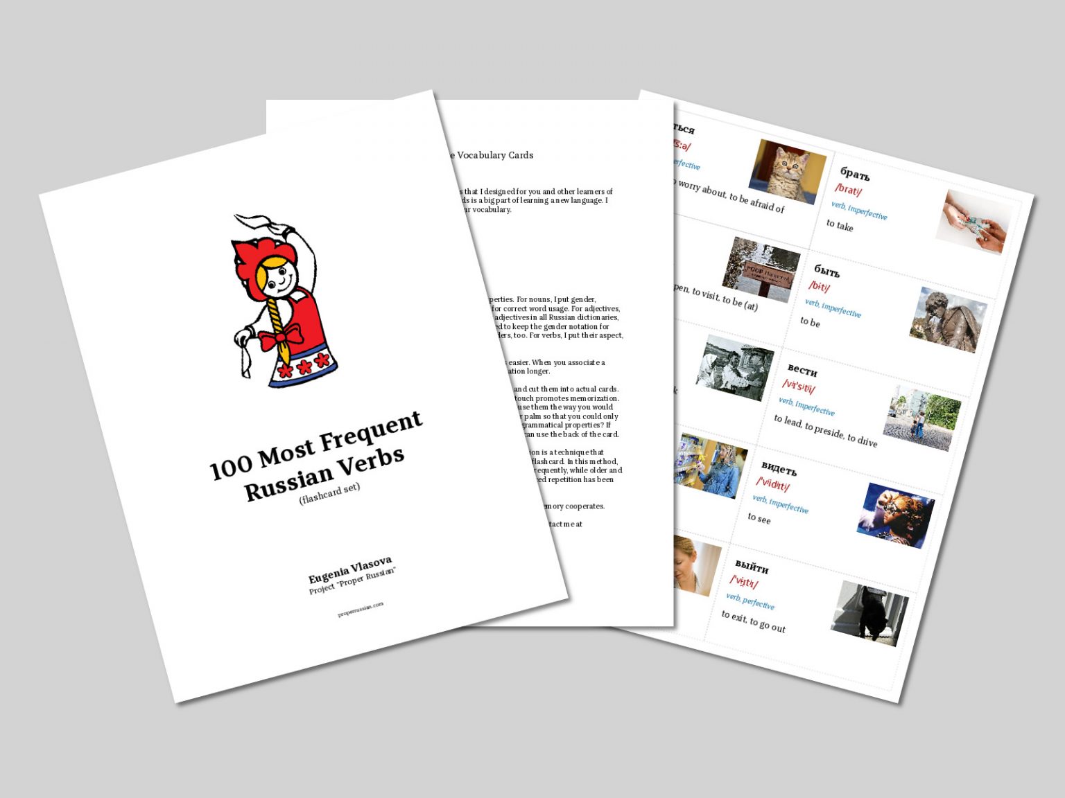 100 Most Frequent Russian Verbs Flashcards Bundle – HAXYR3