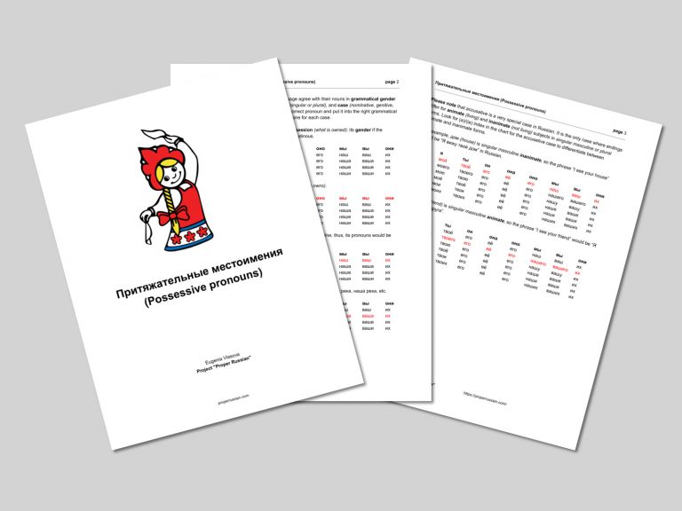 Russian Possessive Pronouns